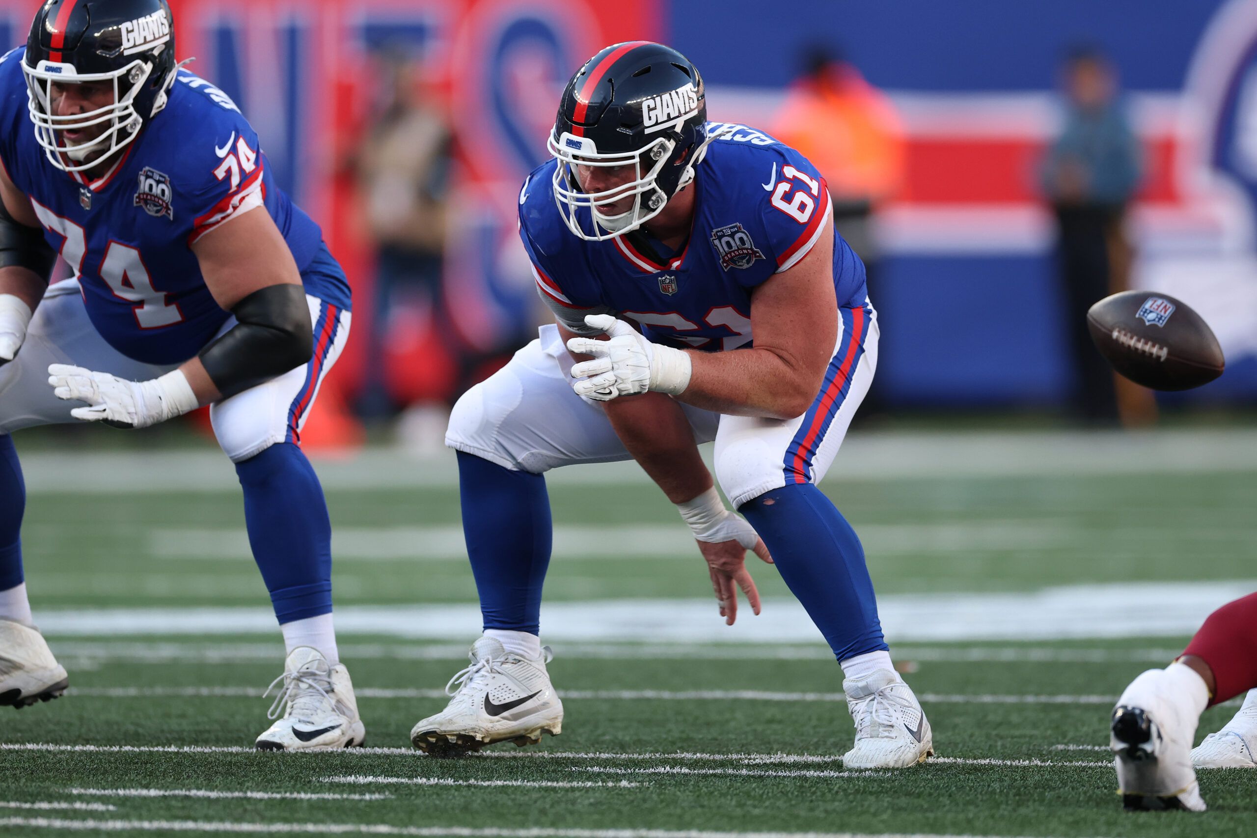 Giants’ offensive line more consistent but still not…