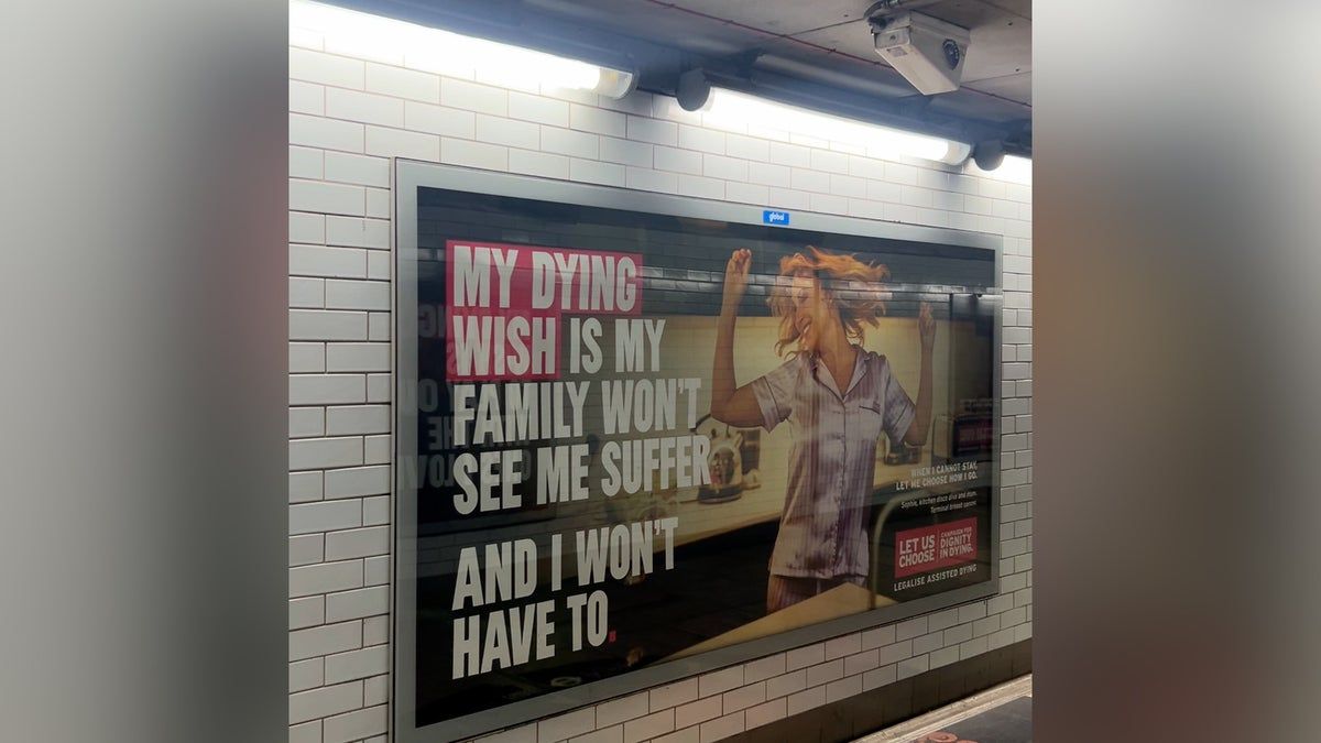 Assisted dying adverts displayed in central London…