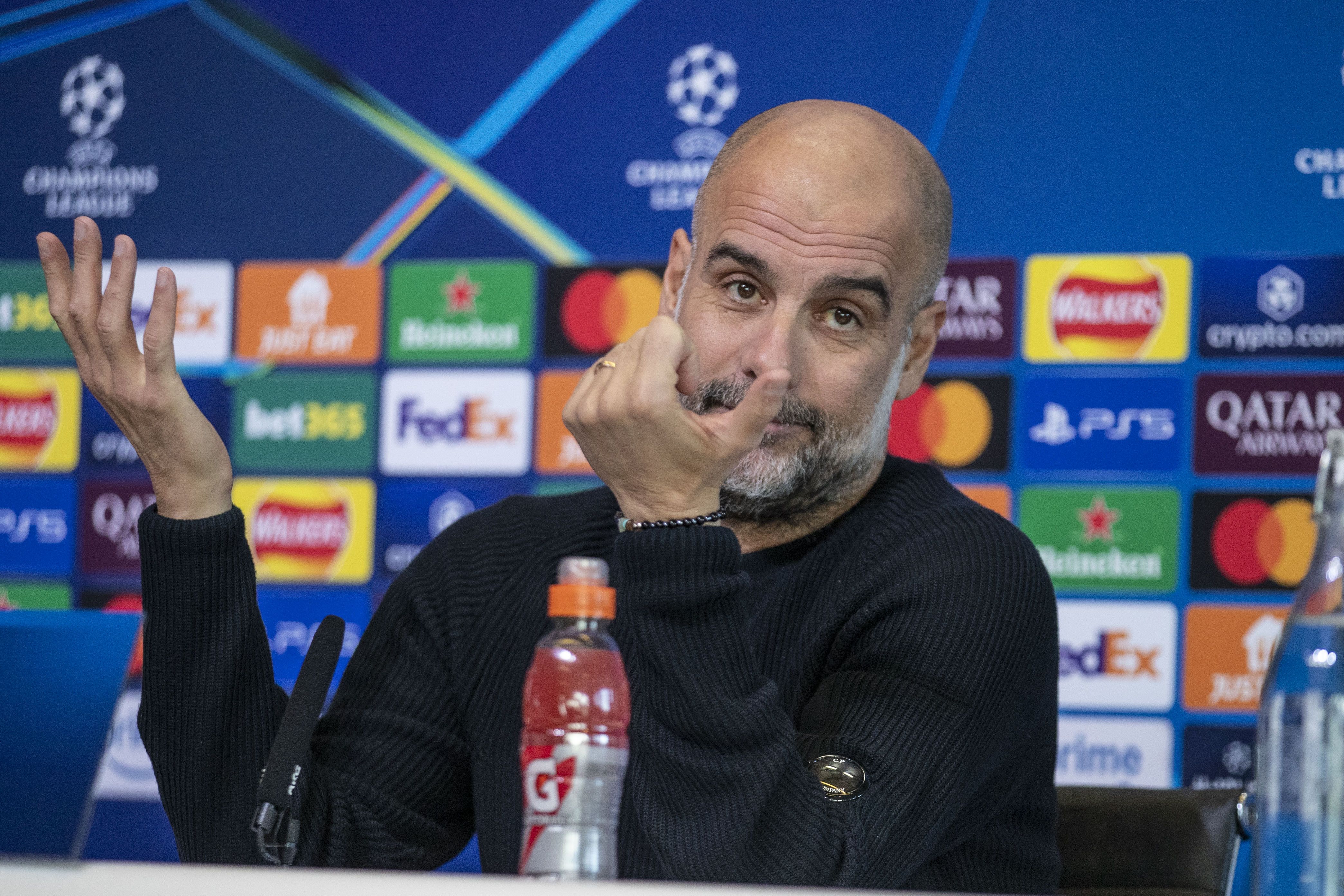 Why did Pep Guardiola have scratches on his face?