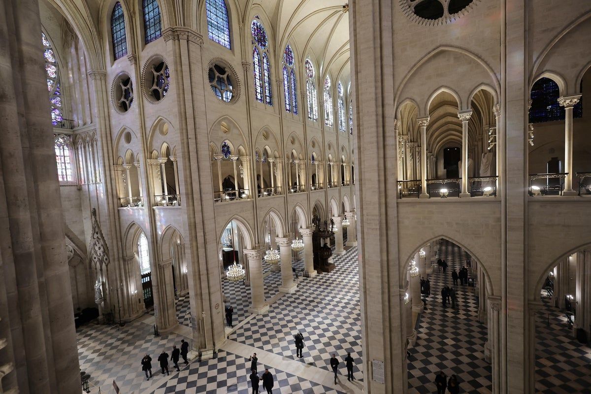The world gets its first glimpse inside Notre Dame…