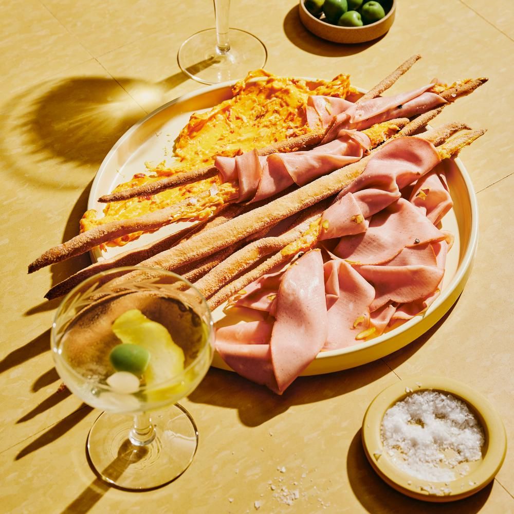 Mortadella-wrapped grissini recipe by Molly Baz