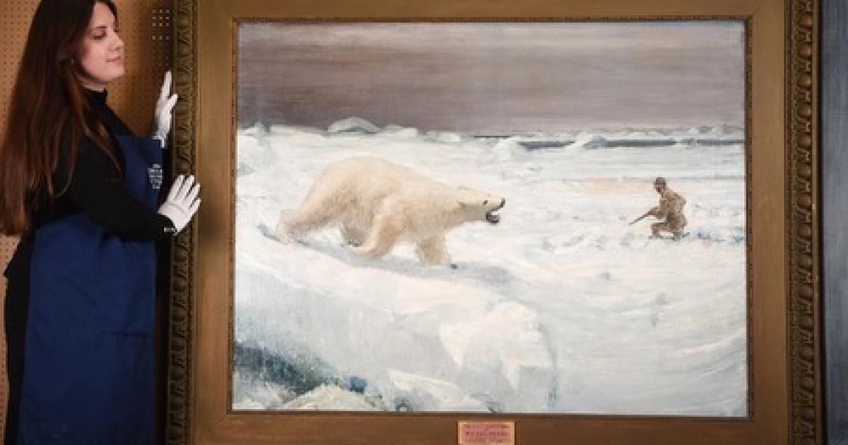 Historic painting by Scottish Antarctic explorer to…