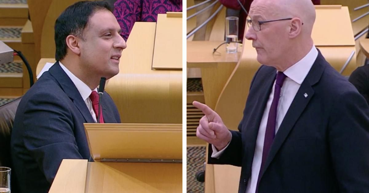 John Swinney scolds Anas Sarwar at FMQs for…