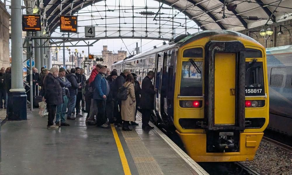 Northumberland line reopens, carrying its first rail…