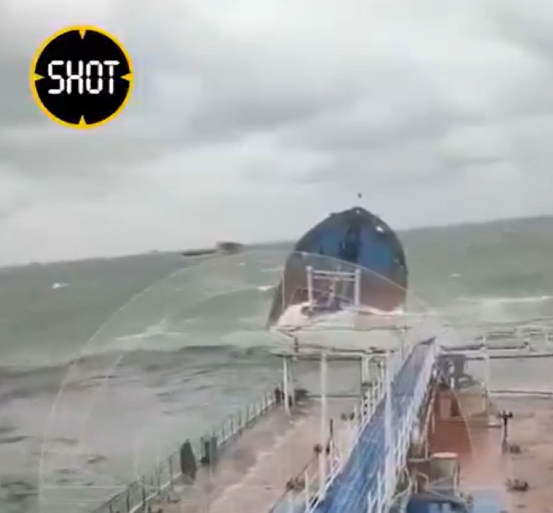 WATCH: Horrifying Moment Russian Oil Tanker Split in…