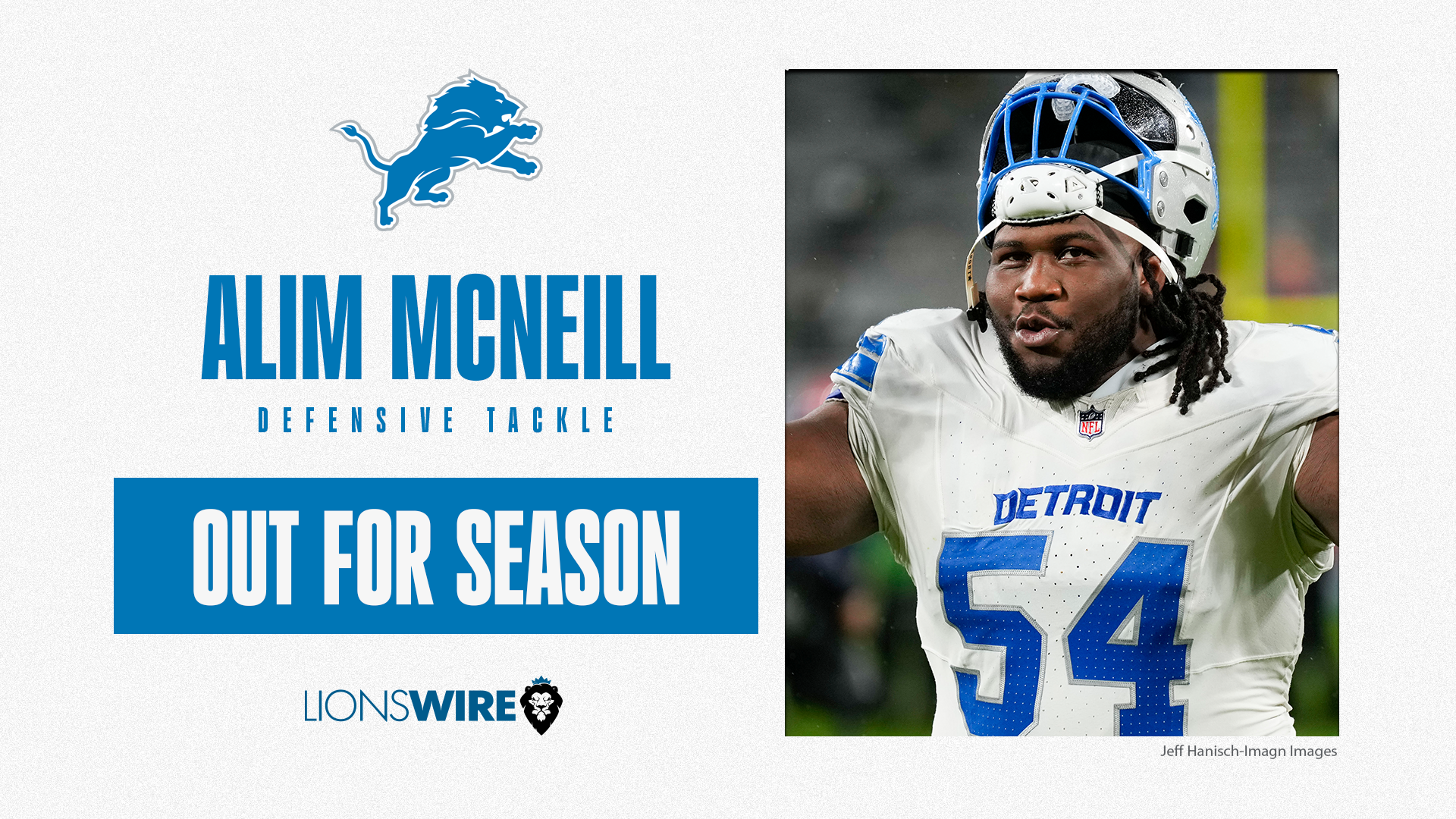 Lions lose DT Alim McNeill and CB Carlton Davis to…