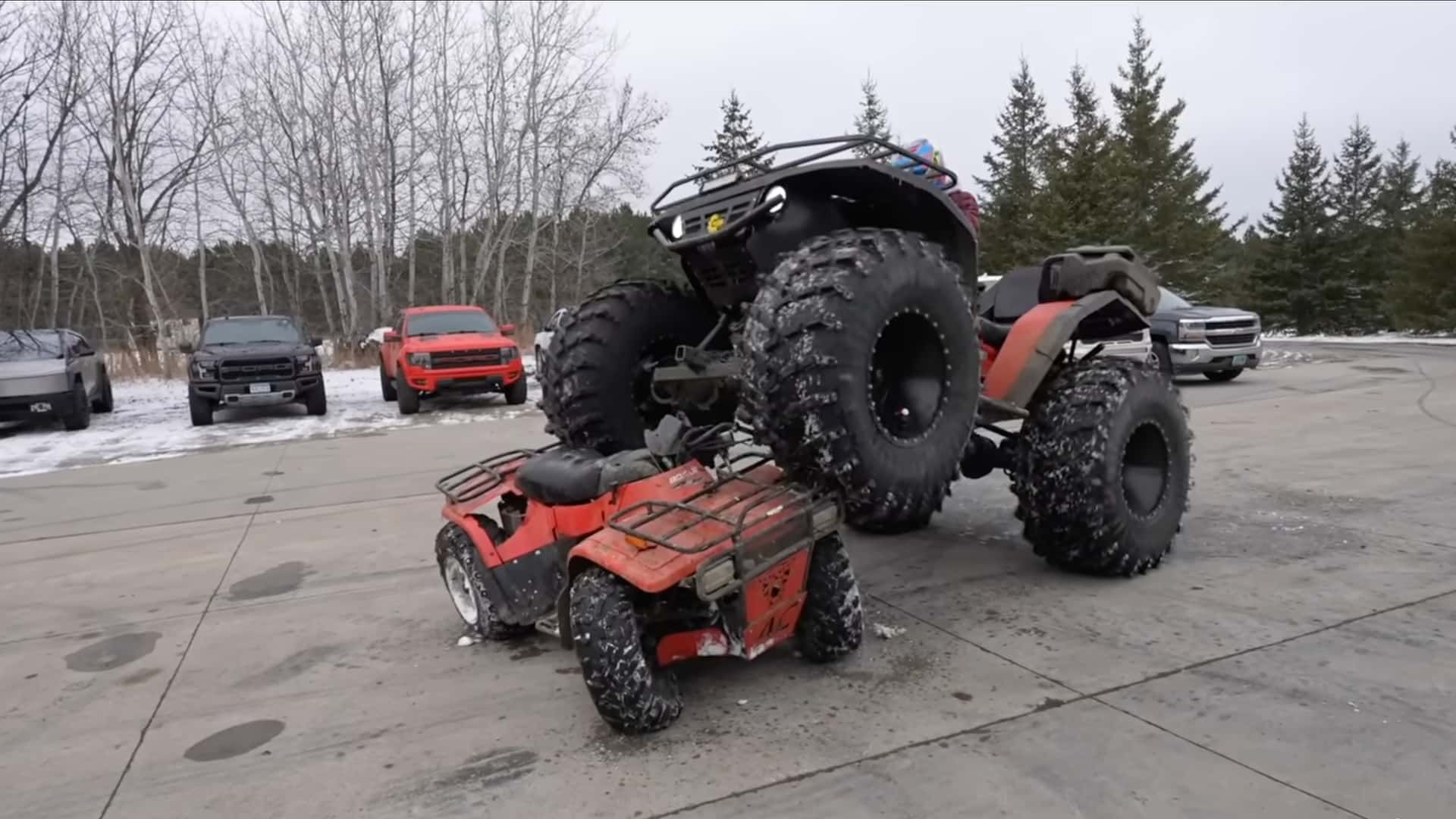 Watch the World’s Largest ATV Demolish Regular Models,…