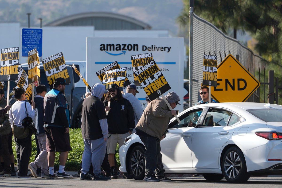 Amazon workers are striking at multiple delivery hubs.…