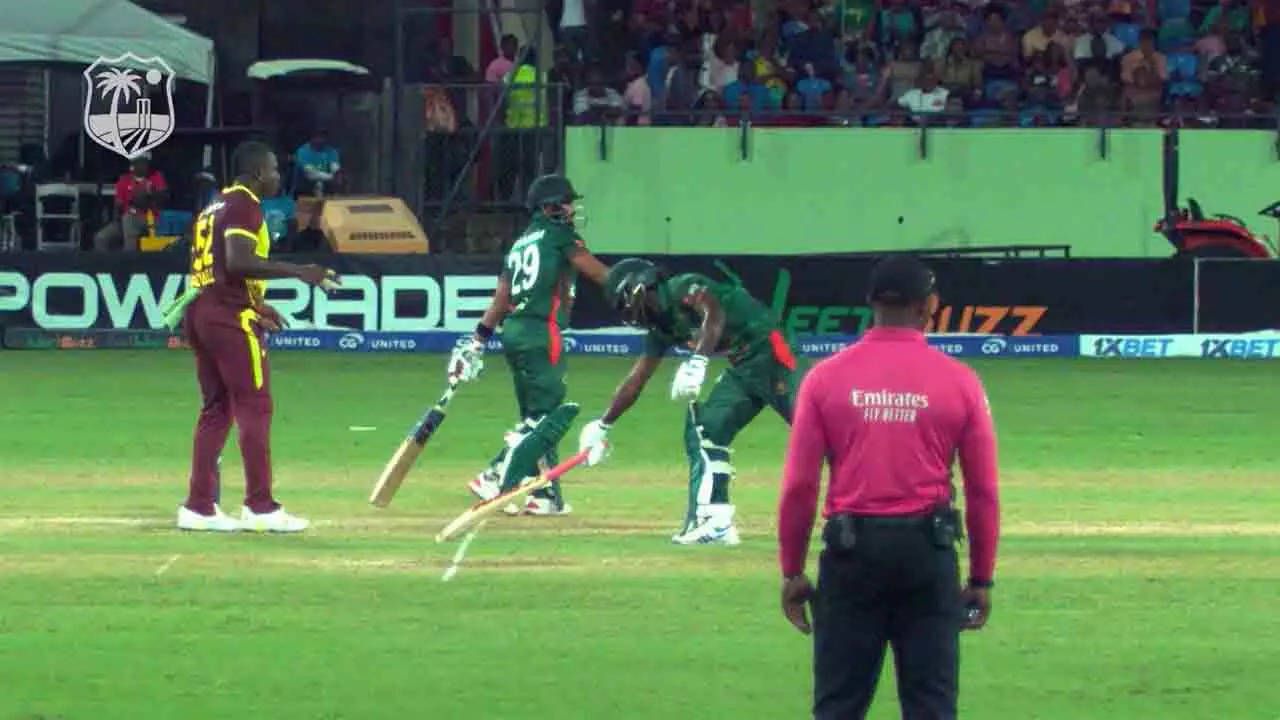 Watch: Bangladesh batter called back from dressing…