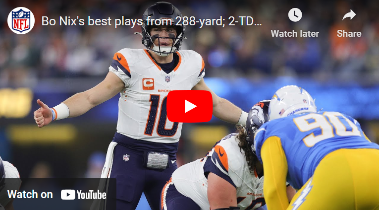 WATCH: Bo Nix highlights from ‘Thursday Night Football’