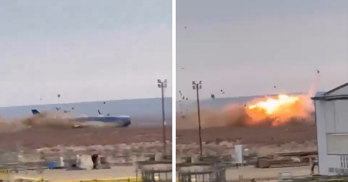 Terrifying Christmas Day Plane Crash Fireball Caught…