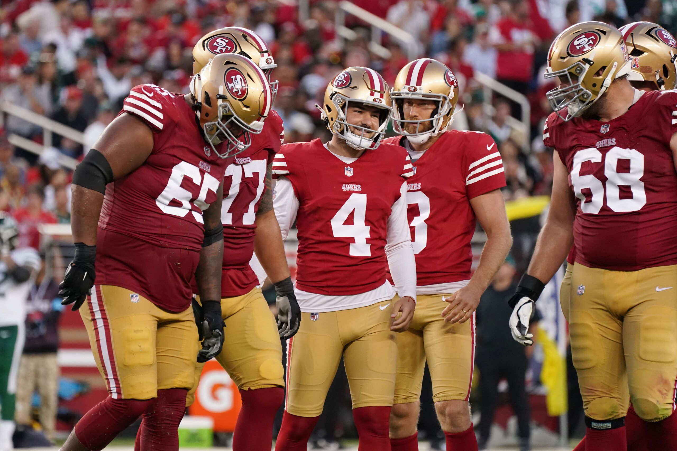 The 49ers offensive line has major injury issues of…