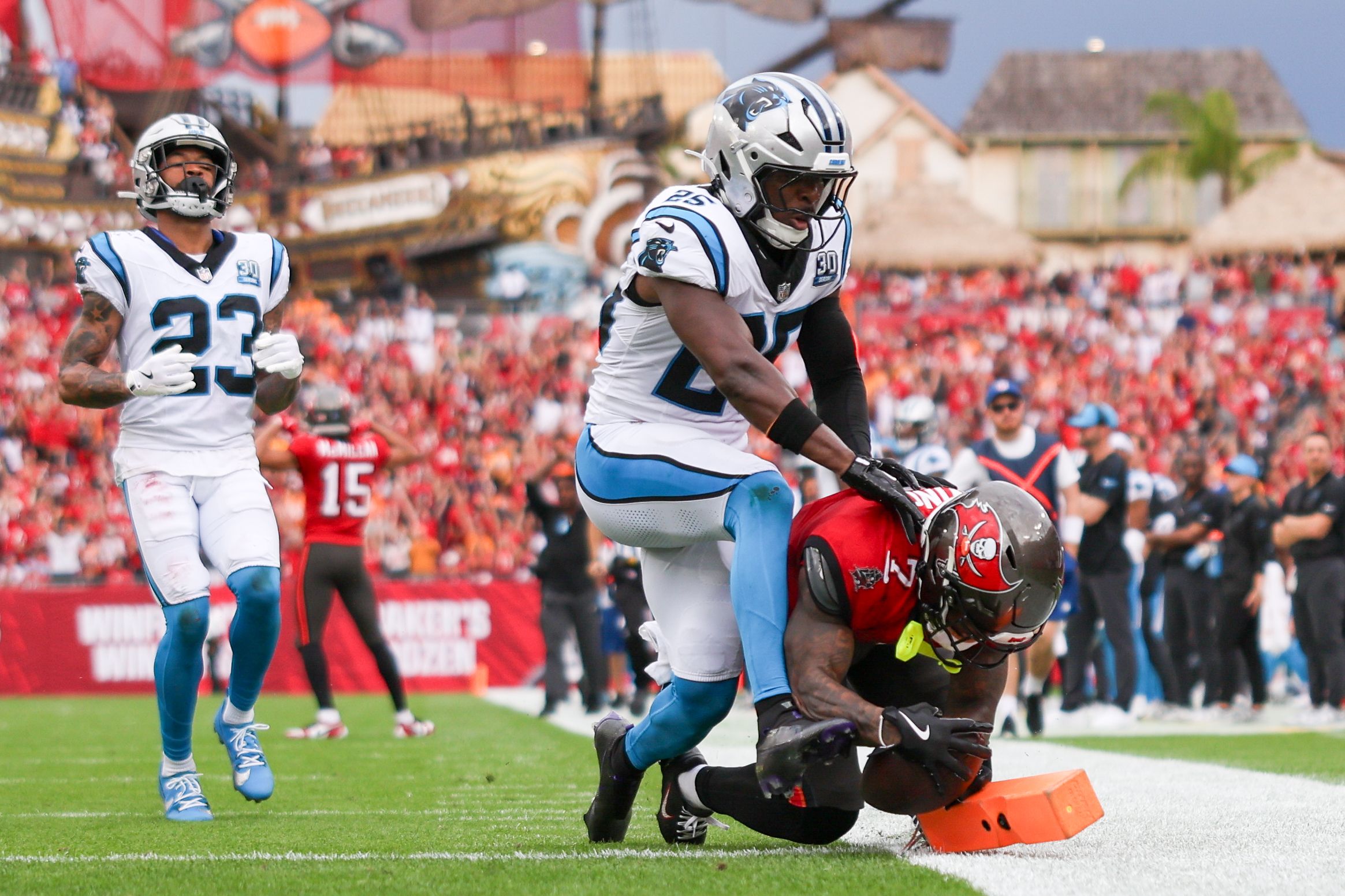 Panthers HC Dave Canales is asked if there will be…