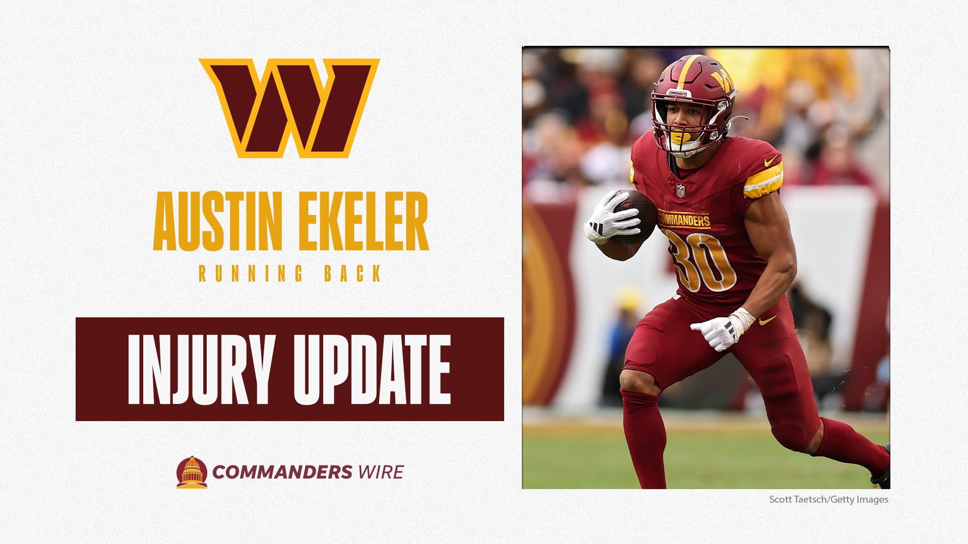 Commanders’ injury news: RB Austin Ekeler provides an…