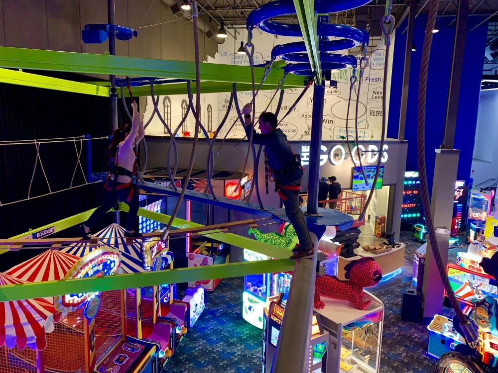 Ten people injured after toy brick display collapses…