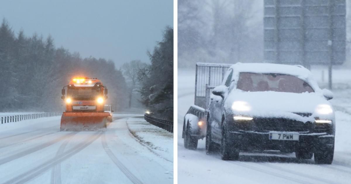 Drivers on A9 battle blizzard conditions as snow hits…