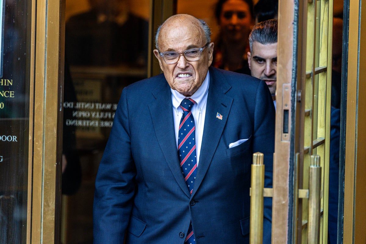 Watch: Rudy Giuliani appears in Manhattan court for…