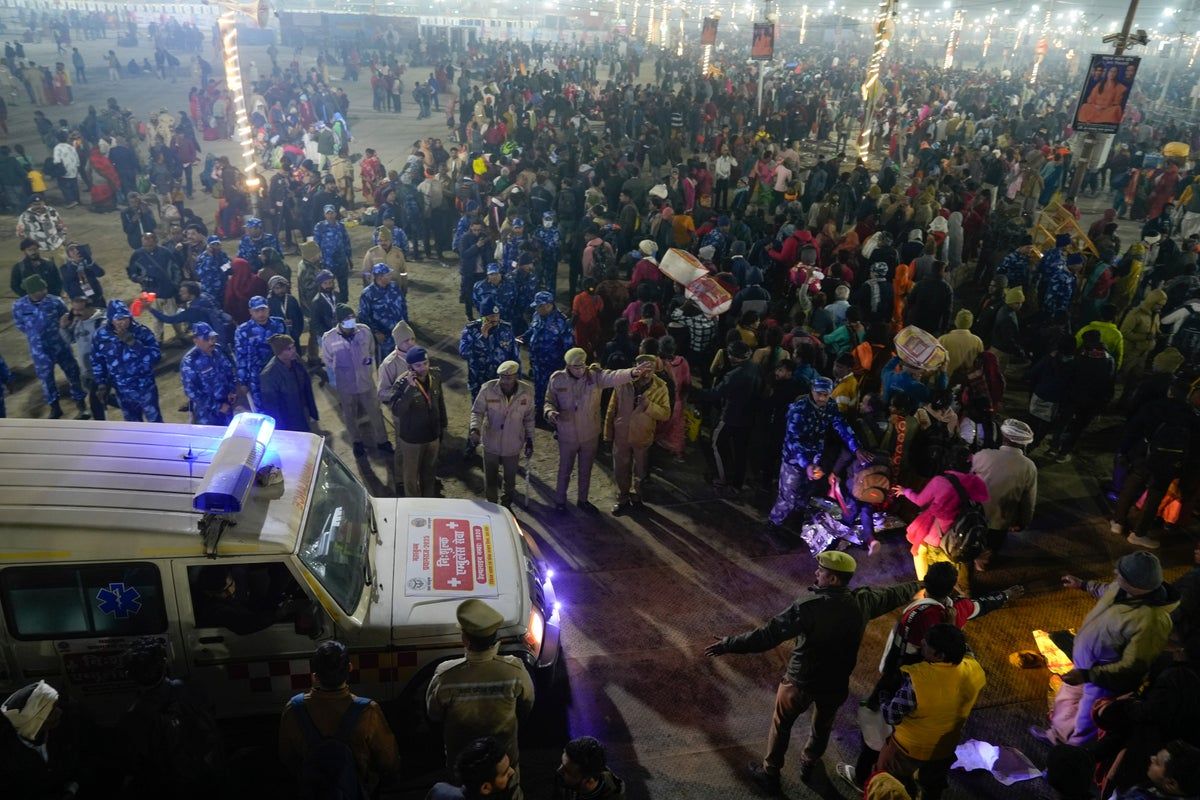 Dozens are injured in a stampede at India's massive…