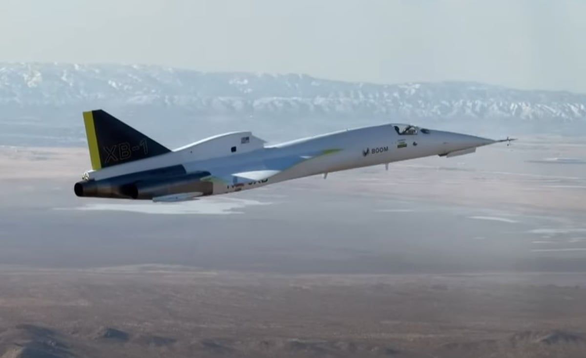 Supersonic XB-1 jet breaks sound barrier above Mojave…