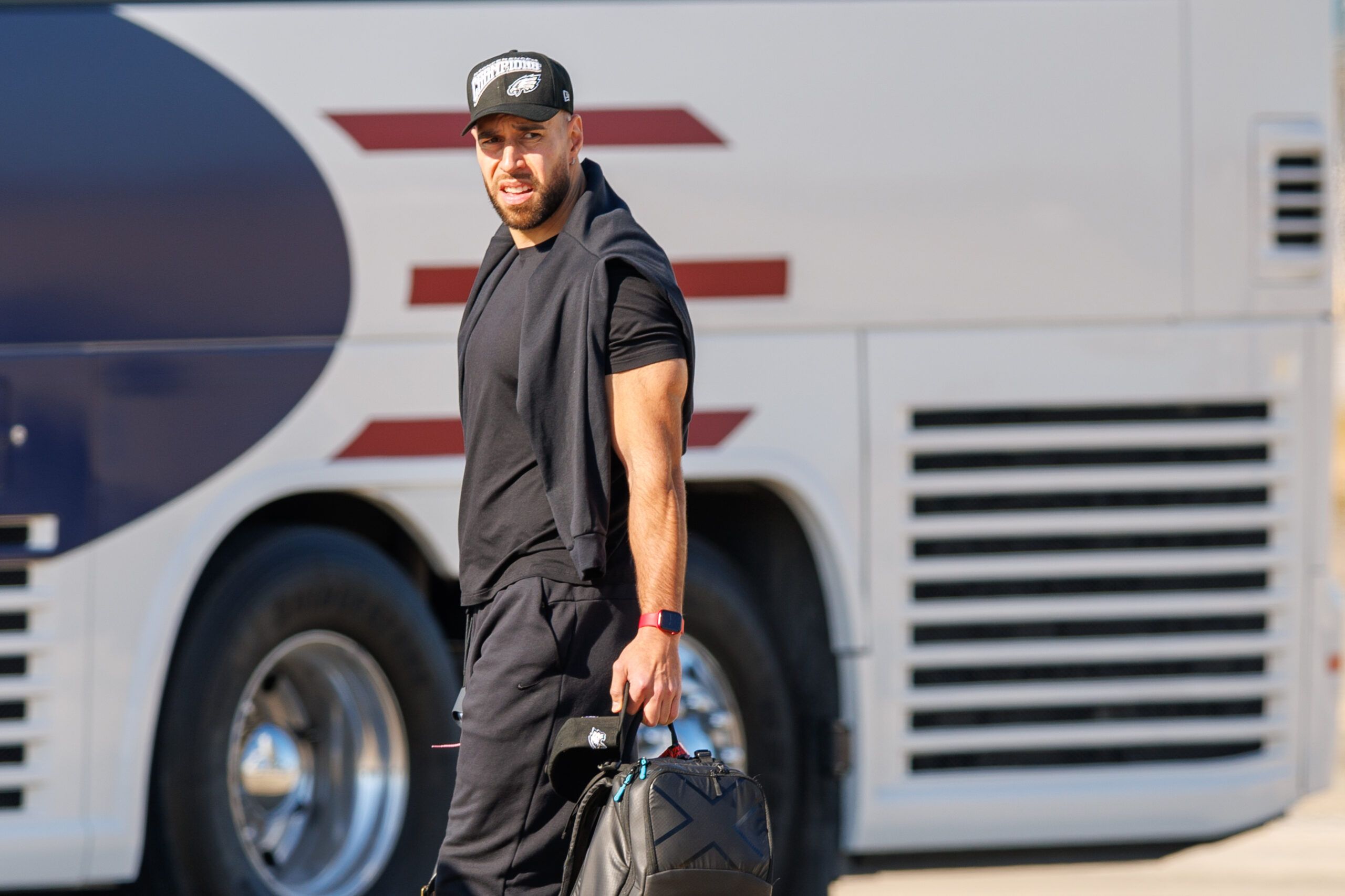 Philadelphia Eagles arrive in New Orleans for Super…