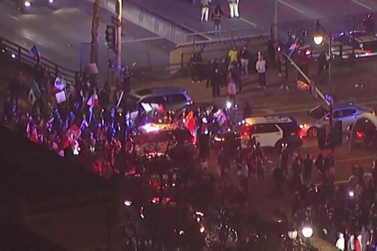 Anti-Trump protesters block LA freeway for hours in…