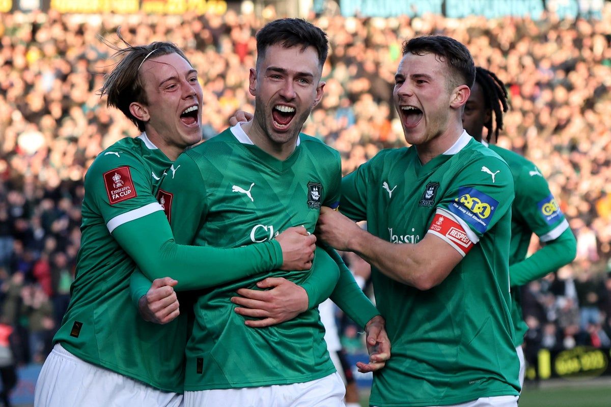 Liverpool’s quadruple hopes ended by Plymouth in…