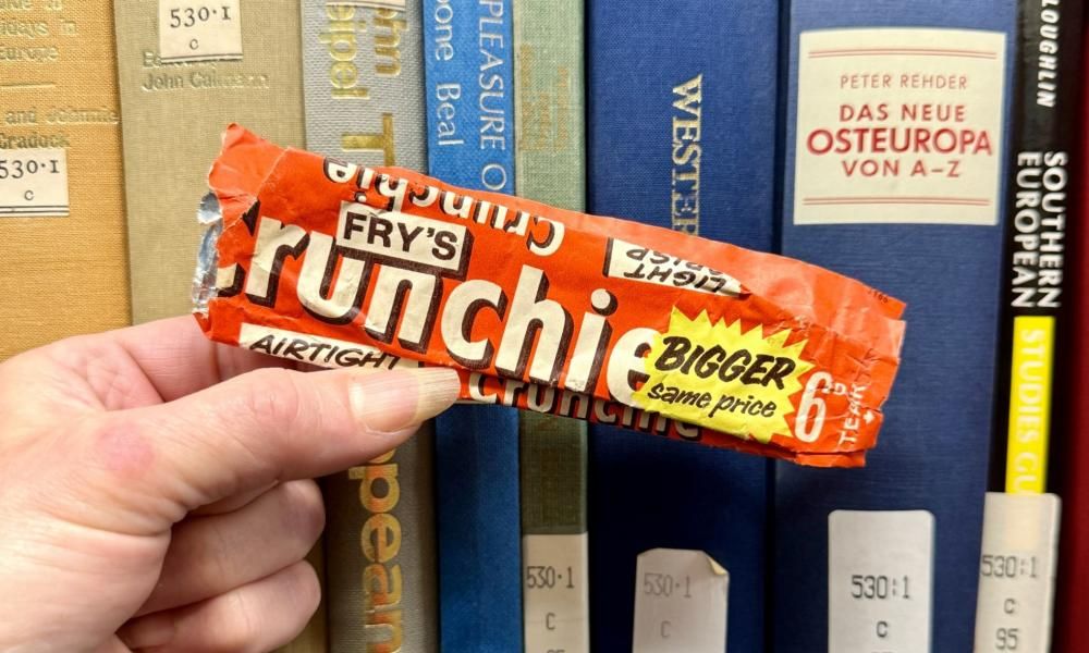 Old Crunchie wrapper at Cambridge library whets…