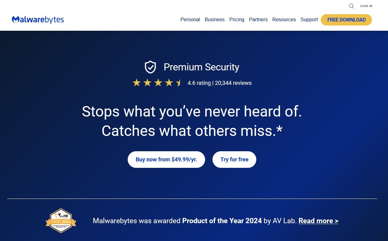 Malwarebytes Antivirus solutions review