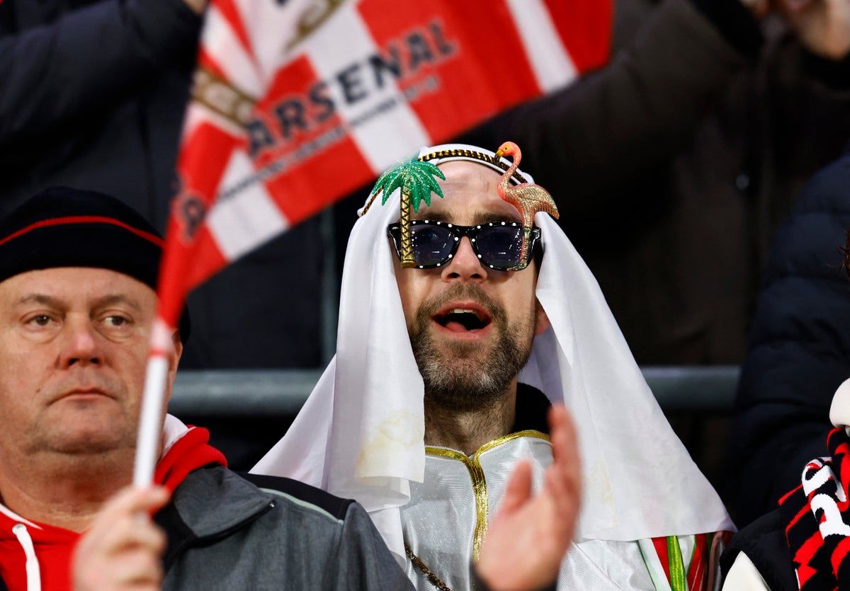 Why some PSV fans are wearing fancy dress for Arsenal…