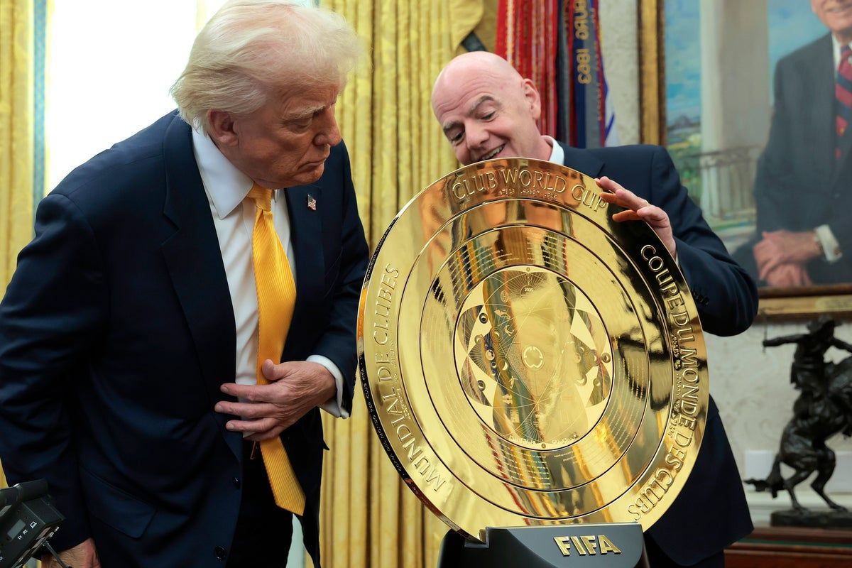 Trump unveils new Club World Cup trophy alongside FIFA…