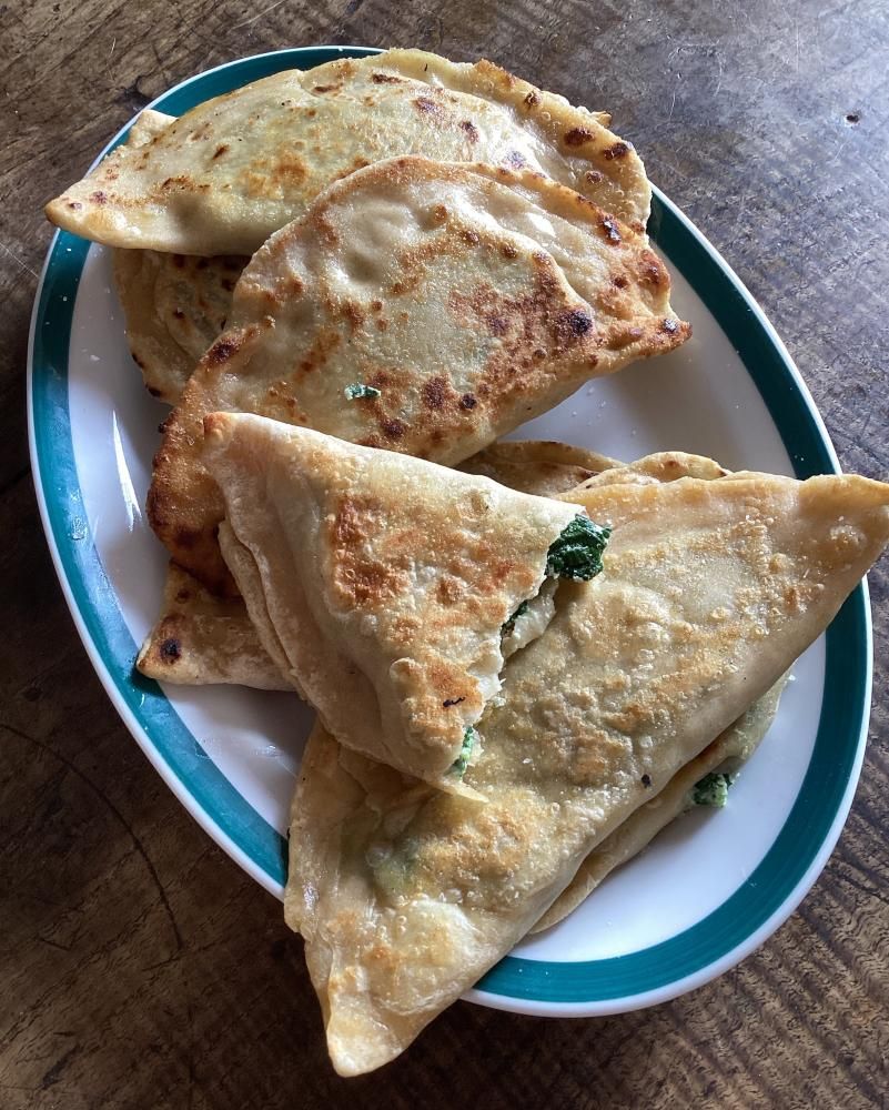 Rachel Roddy’s recipe for flatbreads stuffed with…