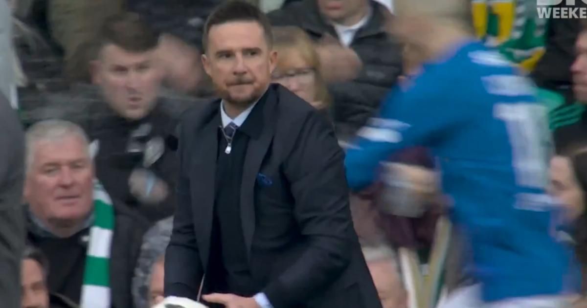 Moment Rangers star Cerny soaks Celtic supporters in…