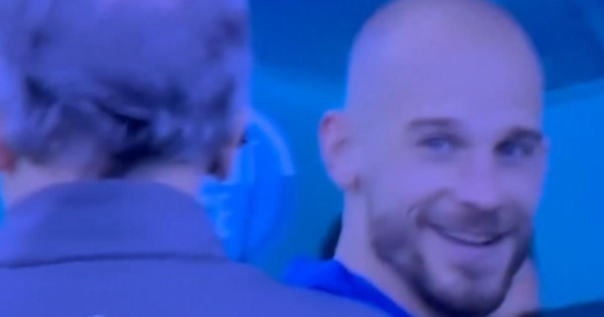 Smirking Vaclav Cerny reacts to Celtic vs Rangers…