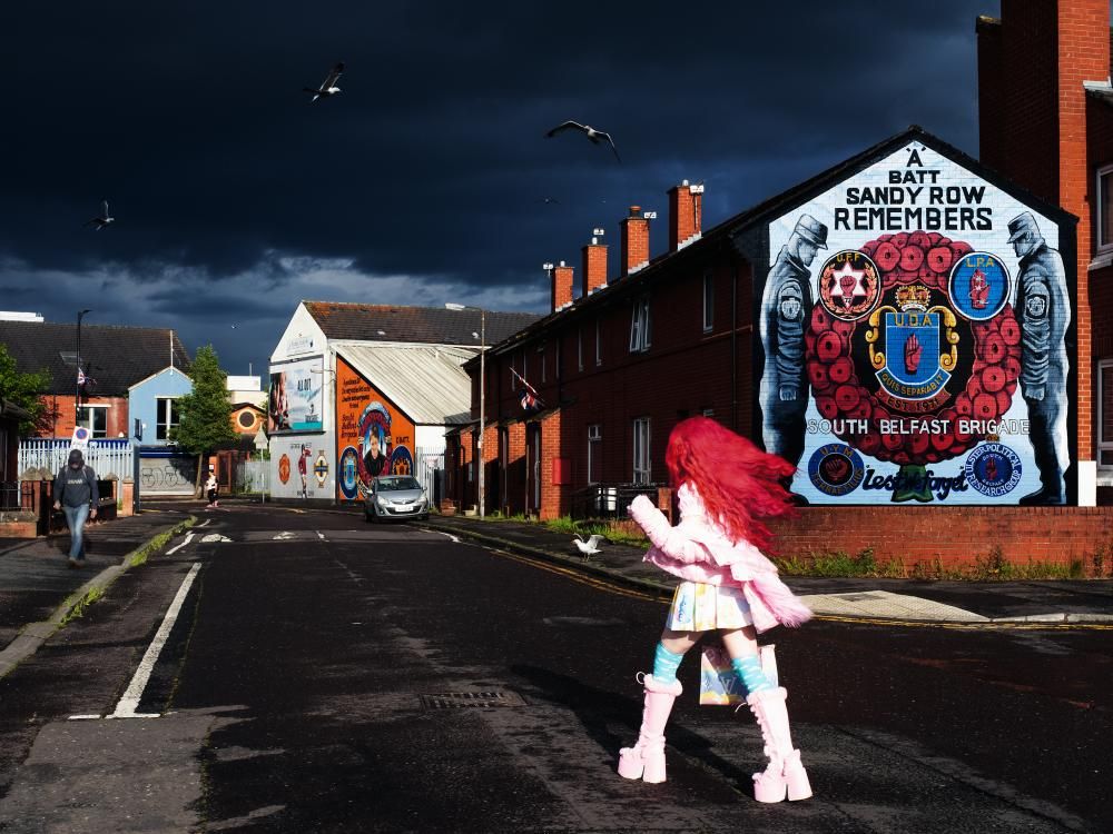 Flame-haired defiance by a Belfast mural: Hannah…