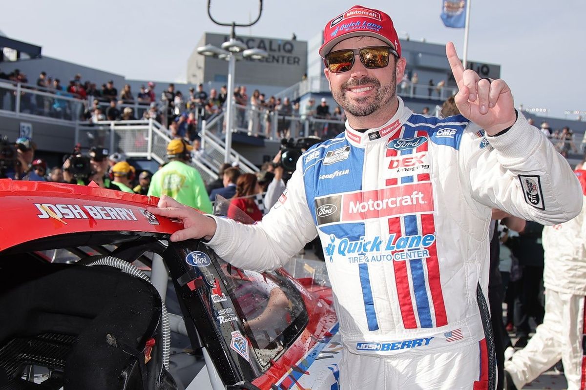 Driving for the Wood Brothers, Josh Berry earns first…
