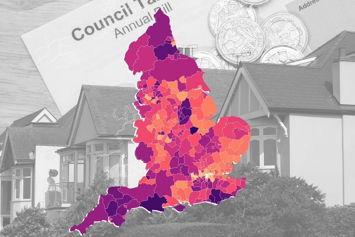 Council tax map: Find out the average bill in your…