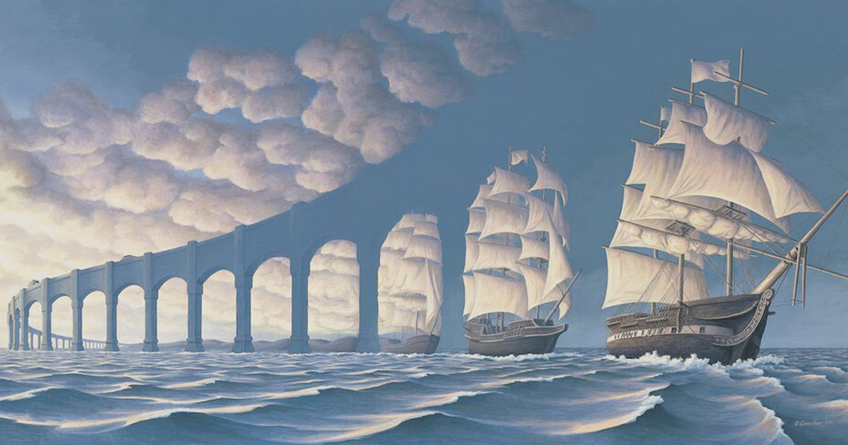 Mind-Twisting Optical Illusion Paintings By Rob…