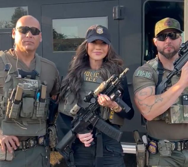 DHS Secretary Noem Mocked Over Rifle Handling In Photo…