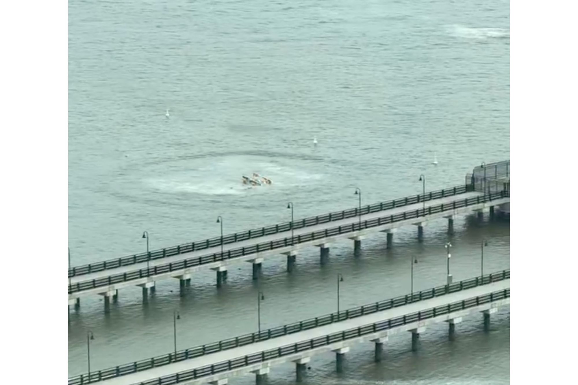 Video Shows Helicopter Poking Out of Hudson River…
