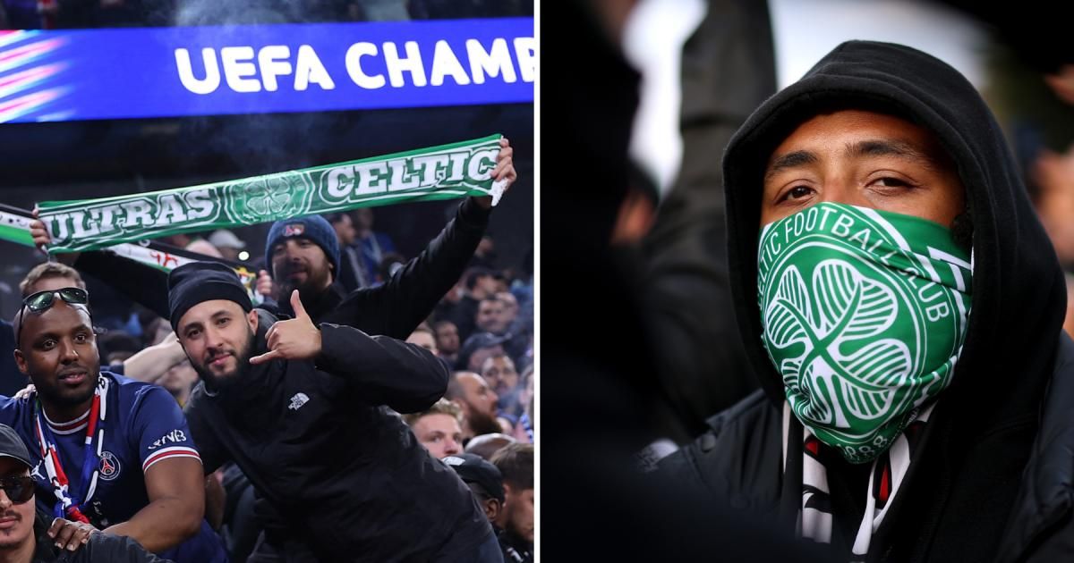 Celtic colours spotted in PSG end at Aston Villa clash
