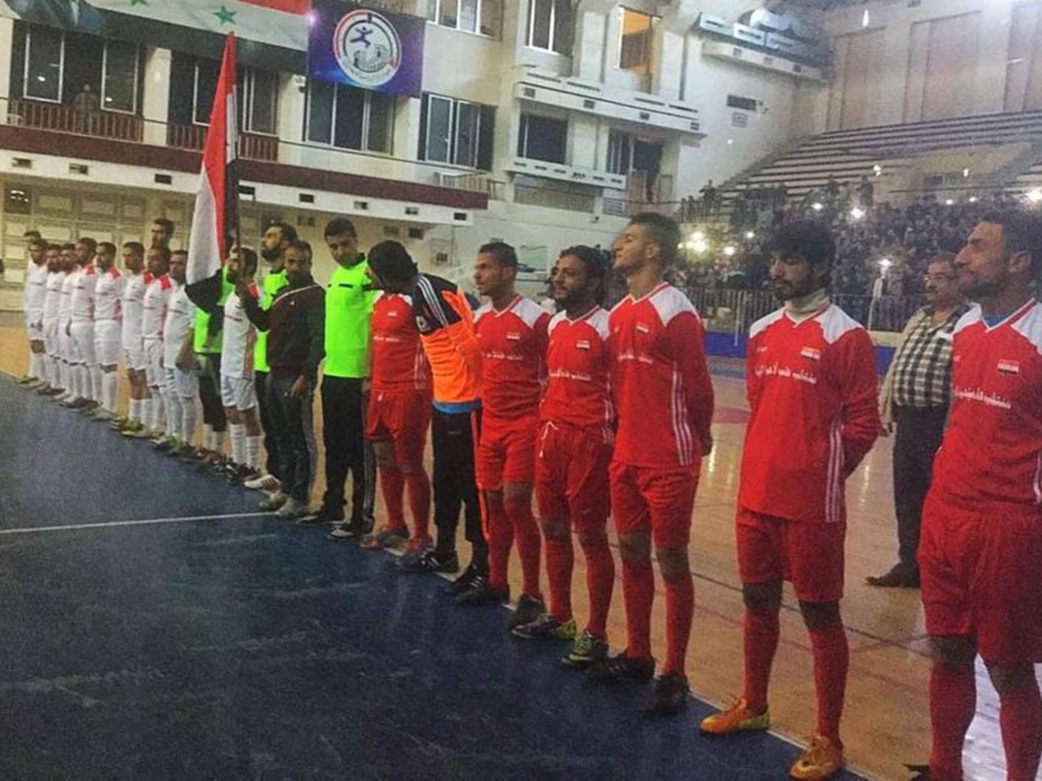 Syrian war: Aleppo residents play football together…