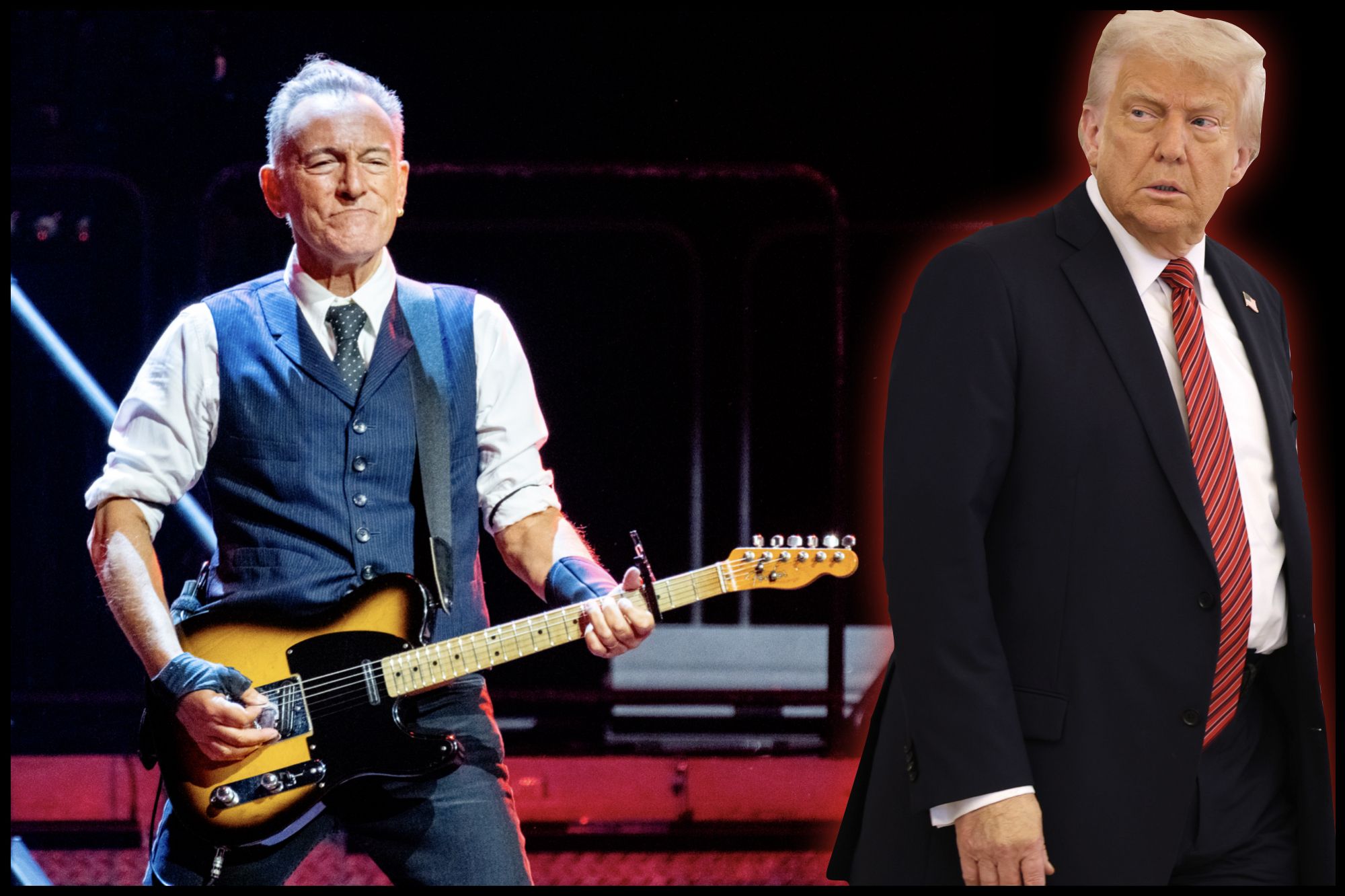 Trump Whacks Bruce Springsteen With Golf Ball in…