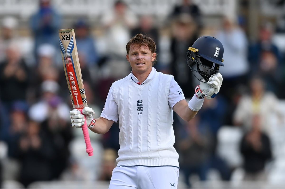 Ollie Pope scores century as England set new record in…