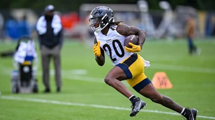 Steelers' rookie RB Kaleb Johnson is making a name for…