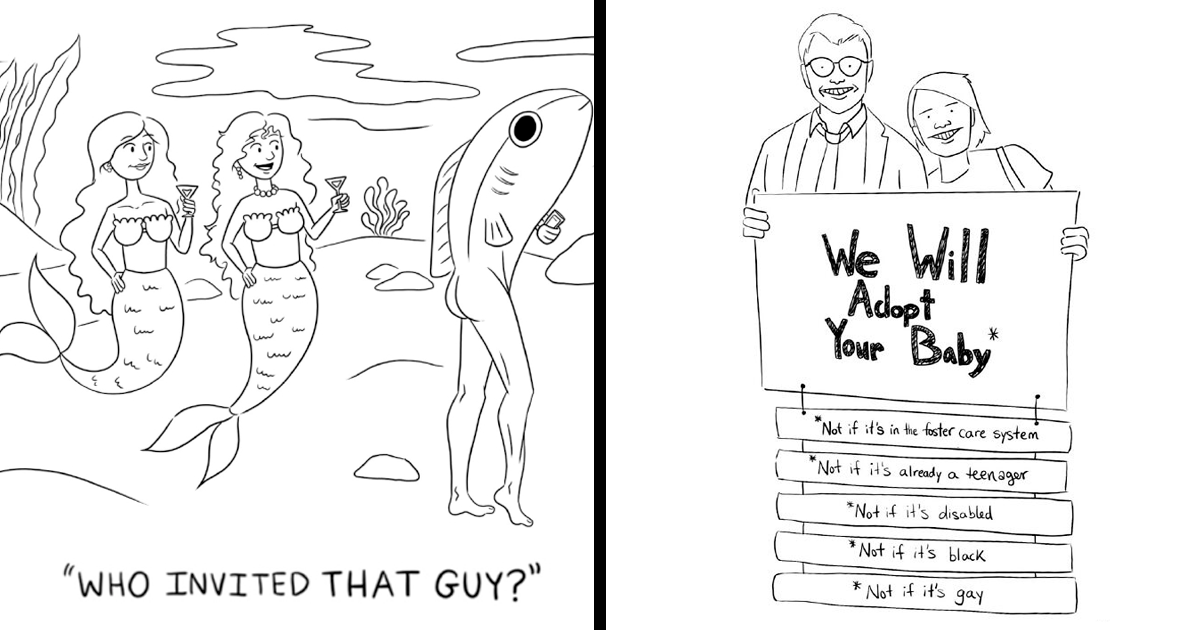 13 Brilliant One-Panel Gag Cartoons By Ellen…