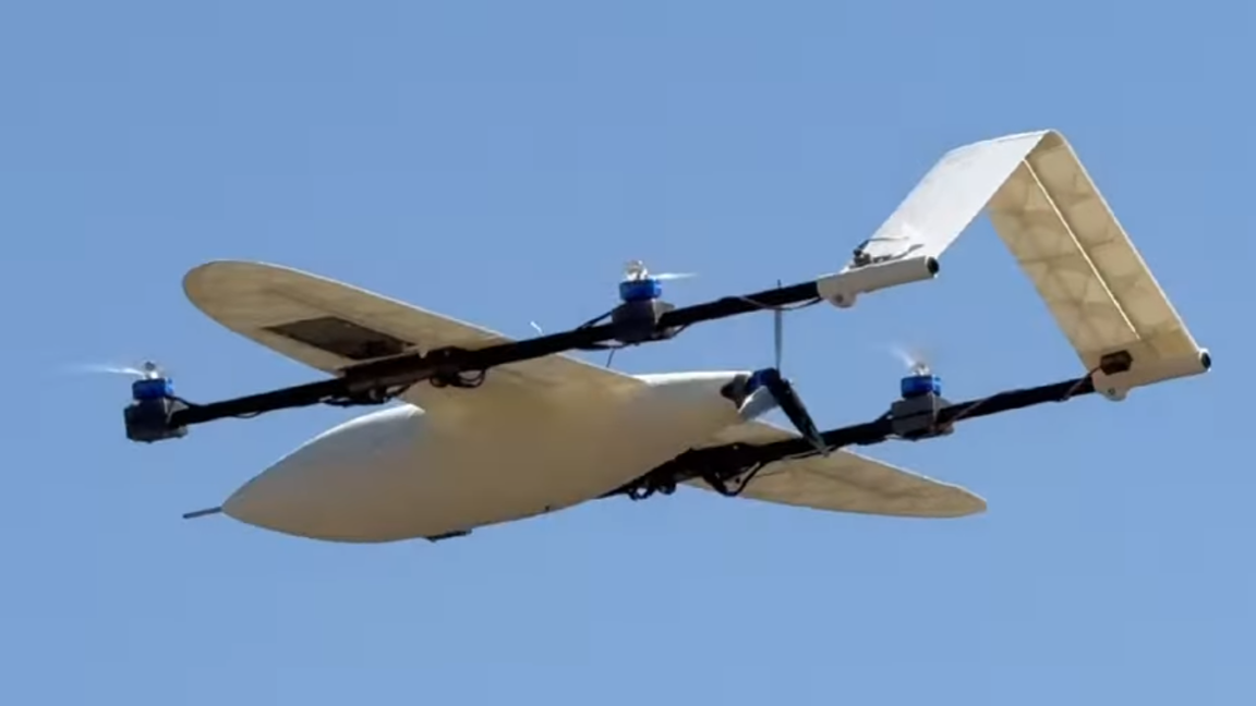 Beginner's 3D-printed winged VTOL drone can fly for…