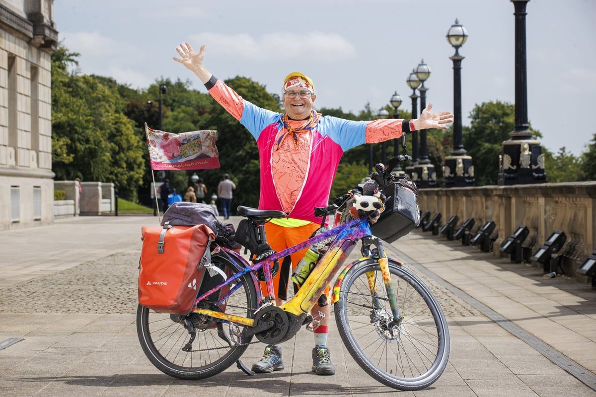 An absolute joy: Timmy Mallet completes cycle around…
