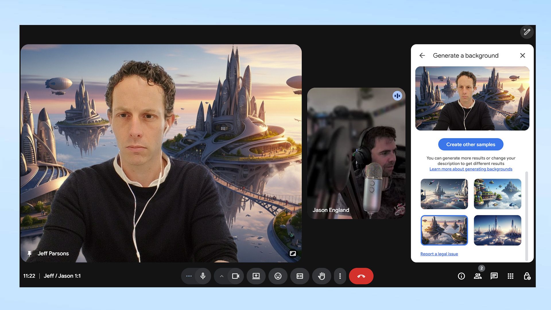 I used Gemini AI to upgrade my Google Meet backgrounds…