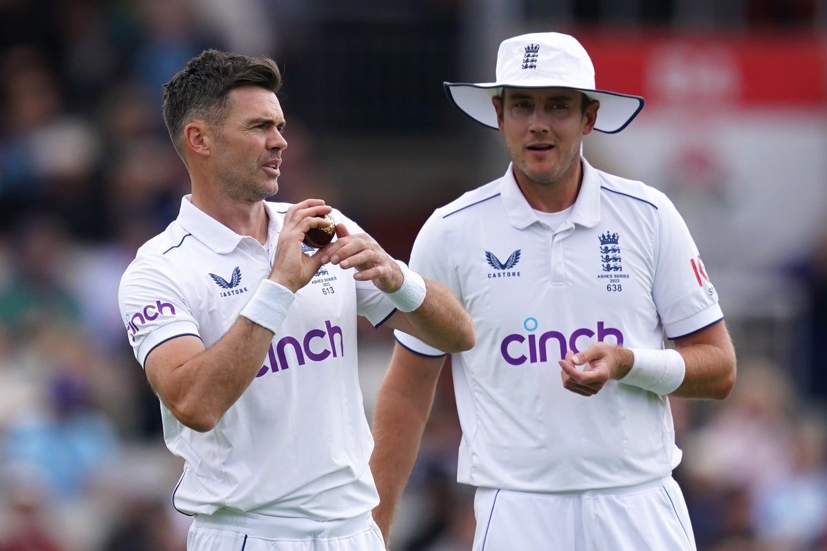 James Anderson and Stuart Broad assess England seamers…