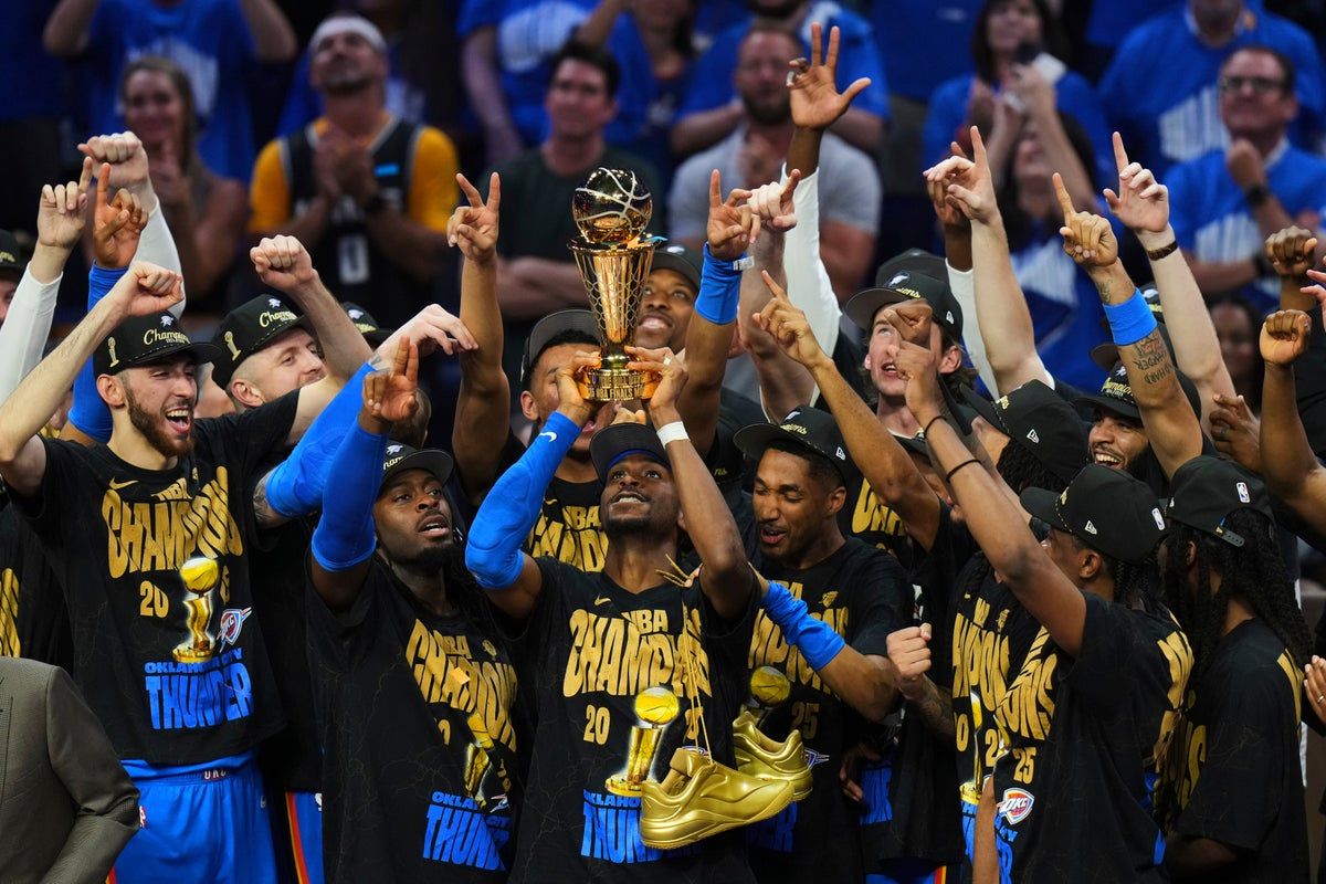 Oklahoma City Thunder win their first NBA title since…